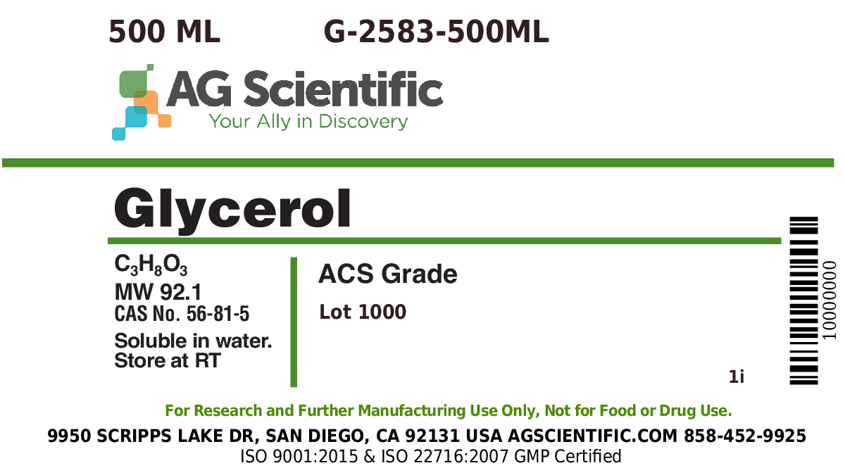 G-2583-500ML - Glycerol, ACS Grade, 500 ML